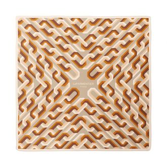 Le Parmentier Bandana en Soie &agrave; Motif de Cha&icirc;ne - Femme - Accessoires - Beige - Taille: ONE Size