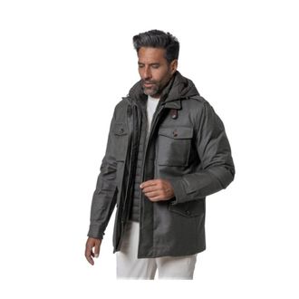 Moorer Dunkelgr&uuml;ne Kapuzenjacke Windbreaker - - Jackets - Herren - Gr&uuml;n - XL