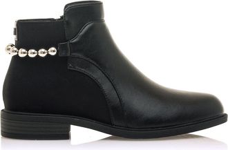 Mariamare Maria Mare Flache Stiefeletten für Damen, flach, 63416, lässig, mit Reißverschluss, Schwarz, 39 EU