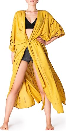 Panasiam TieDy Kimono, yellow brown, L