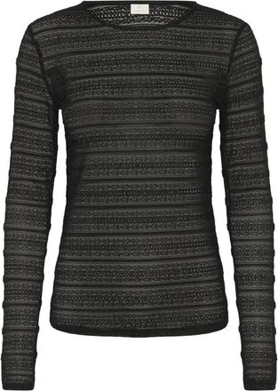 Kaffe Femme, Tops, Noir, Taille: 36 FR Hauts &agrave; manches longues