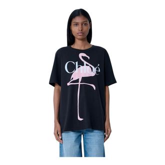 Chlo&eacute; Logo-Motiv T-Shirt - - Tops - Damen - Grau - S