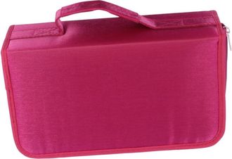 DOITOOL 128 St&uuml;ck Mercerisierte DVD Aufbewahrungstasche aus Strapazierf&auml;higem CDs DVDs Fassungsverm&ouml;gen Gro&szlig;e Handtasche in Rot Rei&szlig;verschlussleicht Feuchtigk