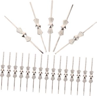 Cabilock 140 St&uuml;ck Kronleuchter Clips Metallverbinder Schmetterlings Befestigungsstifte 4,5cm Silber F&uuml;r Deckenleuchten Ersatzteile Und Pendelleuchtenaufh&auml;ngun