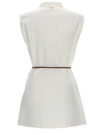 Herno Belted Cotton Gilet - White