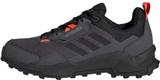 adidas Homme Terrex AX4 Hiking Shoes, Grey Six/Solar Red/Carbon, 43 1/3 EU
