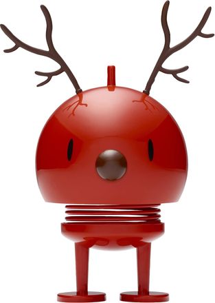 Hoptimist Skandinavisches Design - Weihnachtsfigur - Medium Reindeer Bumble - Rot - Höhe: 15 cm - Geschenkidee