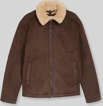Tom Tailor Denim Kunstlederjacke mit Teddykragen