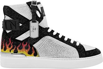 Philipp Plein Homme, Chaussures, Multicolore, Taille: 41 EU Crystal Flame Money Beast Hi-Top