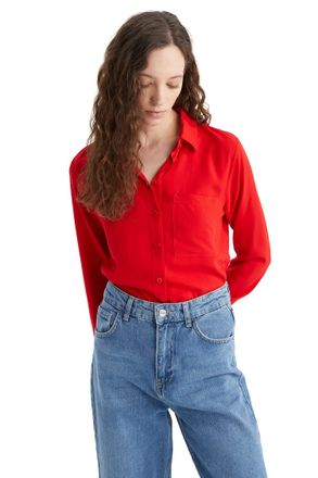 DeFacto Damen N2518AZ Shirt, RED, L