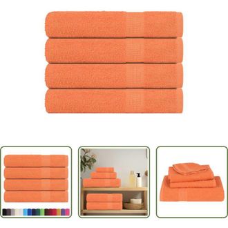 vidaXL Saunat&uuml;cher - Saunat&uuml;cher FROGN 4 Stk. Orange 80x200 cm 360 g/m&sup2;