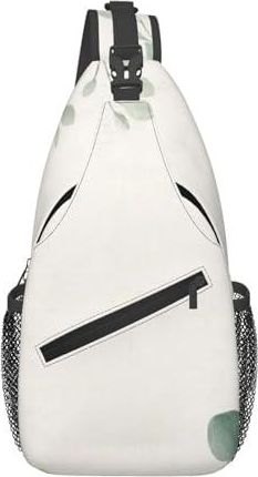 Generic Sac &agrave; bandouli&egrave;re &agrave; motif de feuilles vertes - Sac &agrave; dos de voyage pour homme - Sac &agrave; dos de randonn&eacute;e