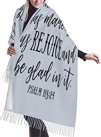 Generic Pri&egrave;re Vintage Grise Pour La S&eacute;r&eacute;nit&eacute;, Citation 1 &Eacute;charpe Femme &Eacute;l&eacute;gant Echarpe Cadeau Hiver &Eacute;tole Ch&acirc;le De Femme