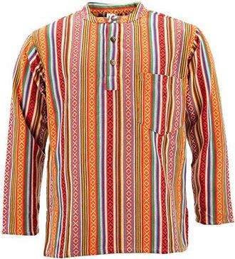 Loud Elephant Coton Brossé Chemise Grand-Père - Blood Orange, XXL