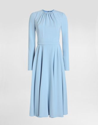 Dolce & Gabbana Structured Cady Dress - Frau Kleider Azure Viskose 40