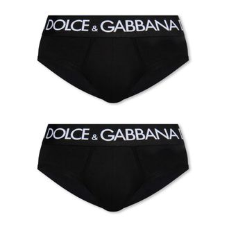 Dolce & Gabbana Logo-Slips 2er-Pack - - Underwear - Herren - Schwarzk - 3XL