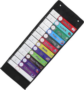 Valiclud Fächer Transparenter Oxford Hängekalender mit Taschen Reißfestes Organisationsboard für Tagesplan Stundenplan Memo und Karte Platzsparend für Büro Kla