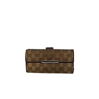 Gucci Portefeuille en cuir Pre-owned - Femme - Pre-owned - Brun - Taille: ONE Size