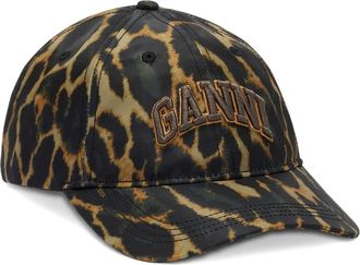 Ganni Femme, Accessoires, Noir, Taille: ONE Size Casquette en nylon imprim&eacute;