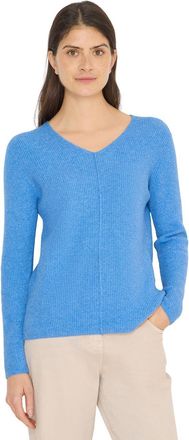 Cecil V-Neck Pullover Fountain Blue Melange S