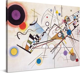 Picanova Wassily Kandinsky - Composition VIII 100x75cm - Bild auf Leinwand - Premium Kunstdruck Auf 2cm Holz-Keilrahmen Für Schlaf- Und Wohnzimmer - Klassische