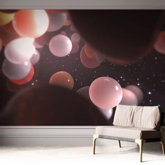 Tulup Fotomurale Adesivo - Parete Decorativa - Decorazione Casa - Stile Moderno Parete - Sfere Cosmiche 312x219 Cm