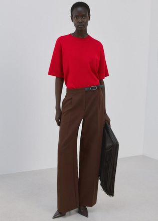 Mango Pull-over manches courtes oversize rouge - Femme - XXS - MANGO