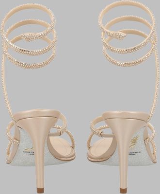 Rene Caovilla Cleo Heel Sandal - Brown