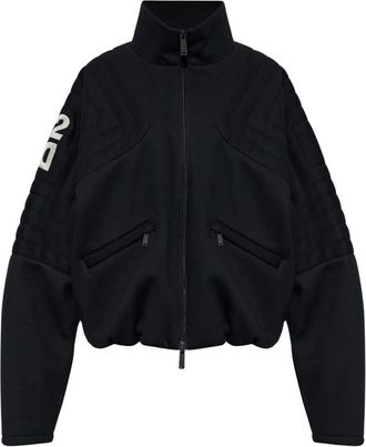 Dsquared2 Gesteppte Jacke mit gesticktem Logo - - Sweatshirts & Hoodies - Damen - Schwarzk - M