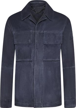 Belstaff Overshirt aus aus weichem Ziegenveloursleder in