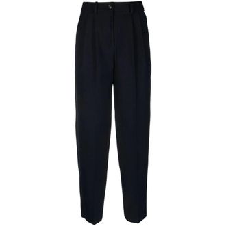 Tommy Hilfiger Tapered Bundfaltenhose - - Trousers - Damen - Blau - S