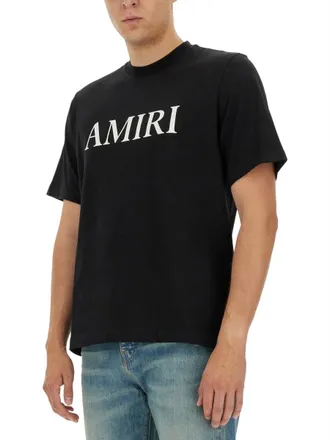 Amiri Logo Cotton T-Shirt - Black