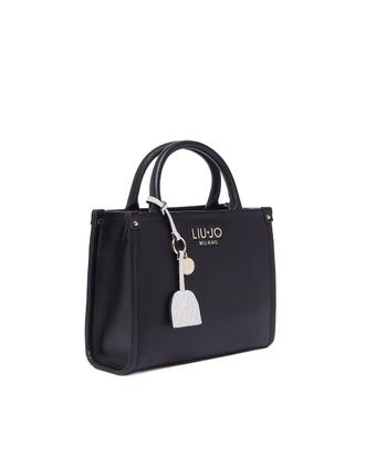 Liu Jo Womens Tote Bag Small Black Polyurethane (pu) Handbags Hand