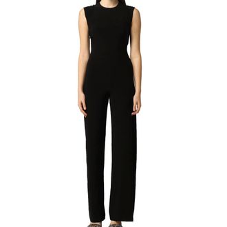 Norma Kamali Femme, Combinaisons et Ensembles, Noir, Taille: 42 FR Pantalon Noir