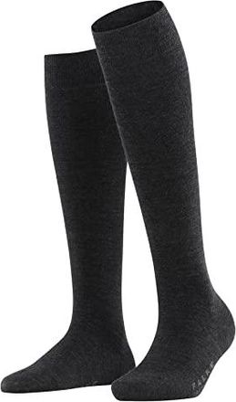 Falke Softmerino W Kh laine coton unies 1 paire, Chaussettes longues Femme, Gris Anthracite Melange 3089, 39-40