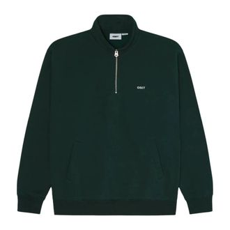 Obey Established Works Bold Mockneck - - Sweatshirts & Hoodies - Herren - Gr&uuml;n - S