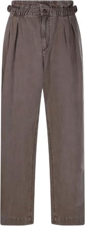 Isabel Marant pantalon &agrave; design pliss&eacute; - Marron