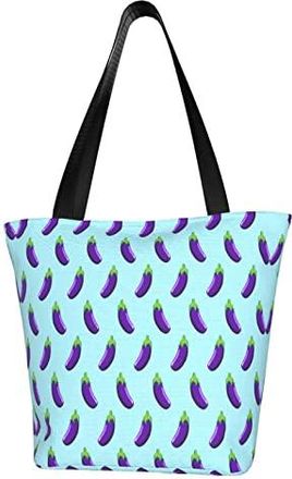 AOOEDM Aubergine violet sac d&eacute;picerie r&eacute;utilisable sac &agrave; provisions d&eacute;contract&eacute; sac &agrave; bandouli&egrave;re sac &agrave; main pour hommes femmes ECO march&eacute; sac sac de plage v