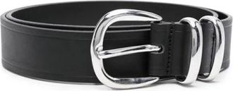 Sunflower Homme, Accessoires, Noir, Taille: 90 CM Ceinture en cuir noir avec boucle polie