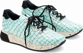 Lince Lince Baskets &agrave; plateforme confortable | Semelle en caoutchouc | Semelle int&eacute;rieure en gel amovible | I16260 | Fabriqu&eacute;es en Espagne, Bora Menthe, 36 