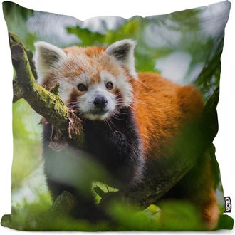 Void Watches Roter Panda Baum Tier Kissenbezug Kissenhülle Polyester Dekoration Outdoor Dekokissen, Kissen Größe:40 x 40 cm