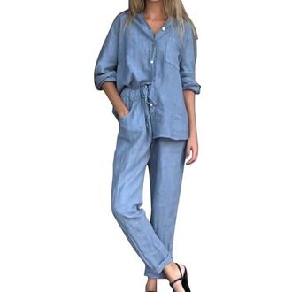 Generic Surv&ecirc;tement pour femme, ensemble complet en polaire dagneau &agrave; col rond, sweat &agrave; capuche dhiver pour jeunes, &eacute;pais, chaud, couleur unie, grande taille,