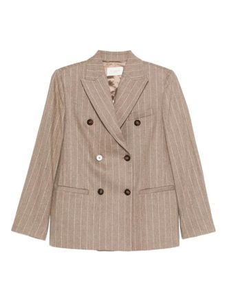 Incotex blazer croisé à fines rayures - Tons neutres