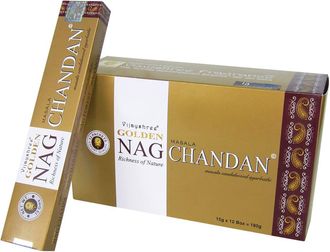 Laroom Golden Nag Chandan Räucherstäbchen-Box, Mehrfarbig, 22 x 12,5 x 6,3 cm, 12 Stück