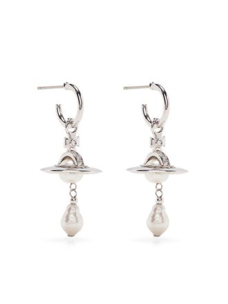 Vivienne Westwood boucles doreilles &agrave; d&eacute;tail Orb - Argent