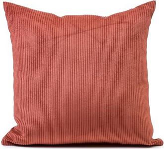 Gözze Kissen Capri, Dekokissen in Feincord-Optik, Weiches Sofakissen mit Füllung, 100% Polyester, 45 x 45 cm - Zimt