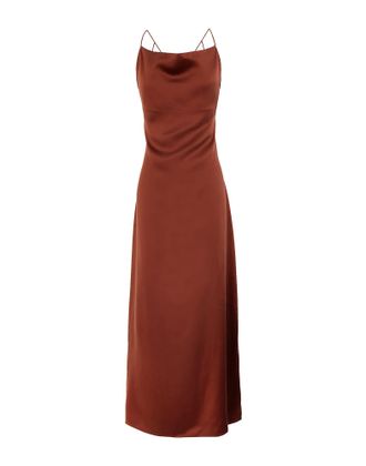 8 by YOOX SILK OPEN-BACK WOVEN LONG DRESS