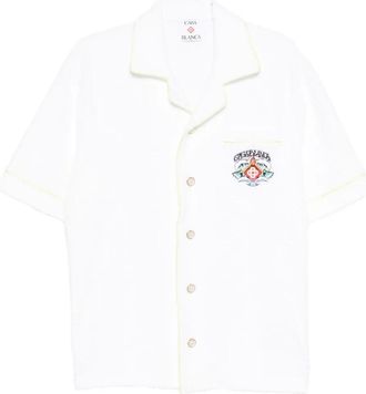 Casablanca monogram towelling shirt - Wei&szlig;