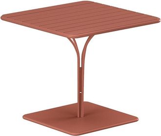 Vente-Unique Vente-unique - Table de jardin L.80 cm en m&eacute;tal - Terracotta - mirmande de mylia
