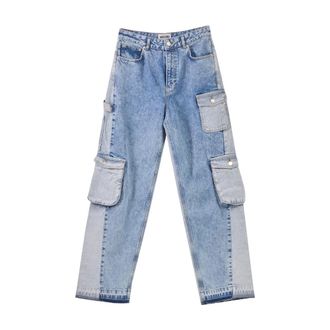 Moschino Cargo Denim Jeans Wide Leg - - Jeans - Damen - Blau - W26